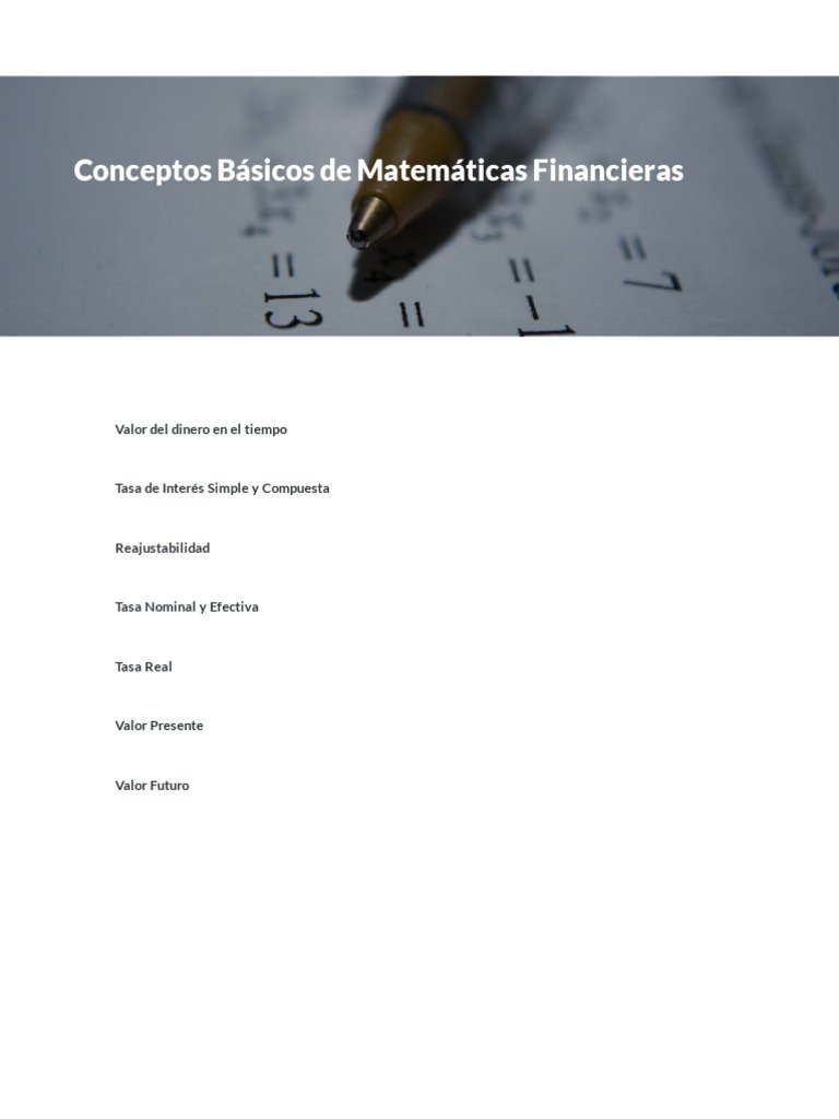 3 Conceptos-Basicos-De-Matematicas-Financieras | PDF | Interés | Tasa de interés real