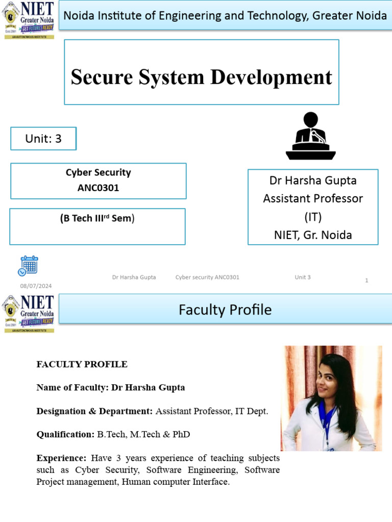 Unit3 Cs Secure System Development Pdf Security Computer Security