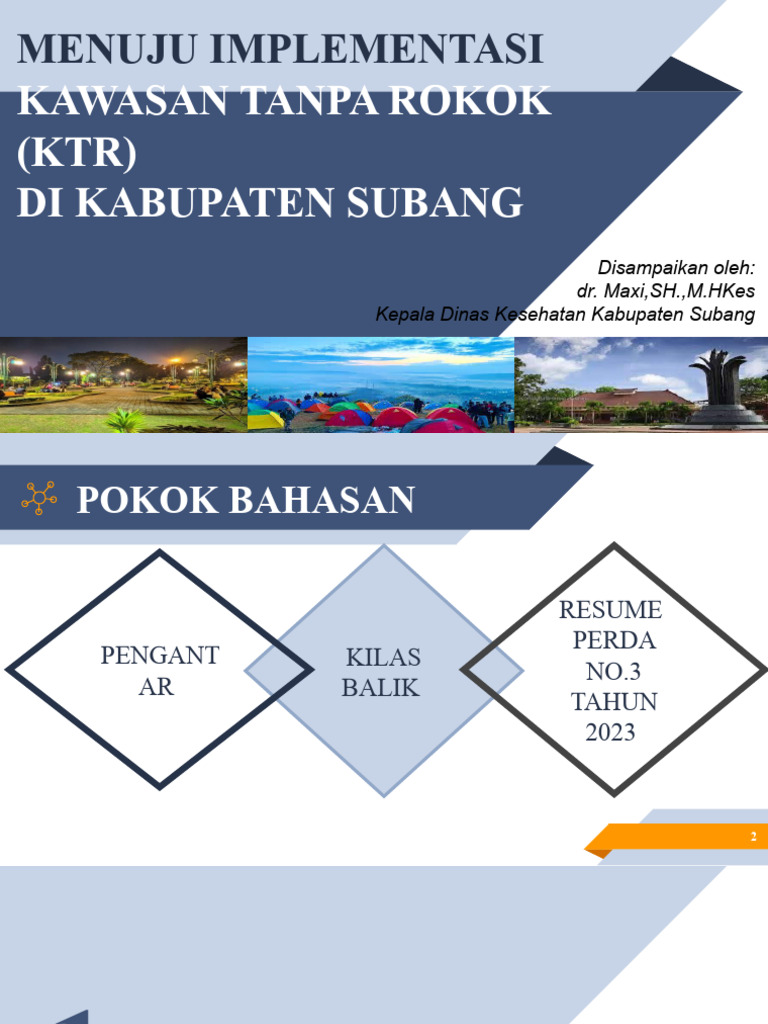 Paparan Kepala Dinas Dalam Launching Perda KTR 2023-New | PDF