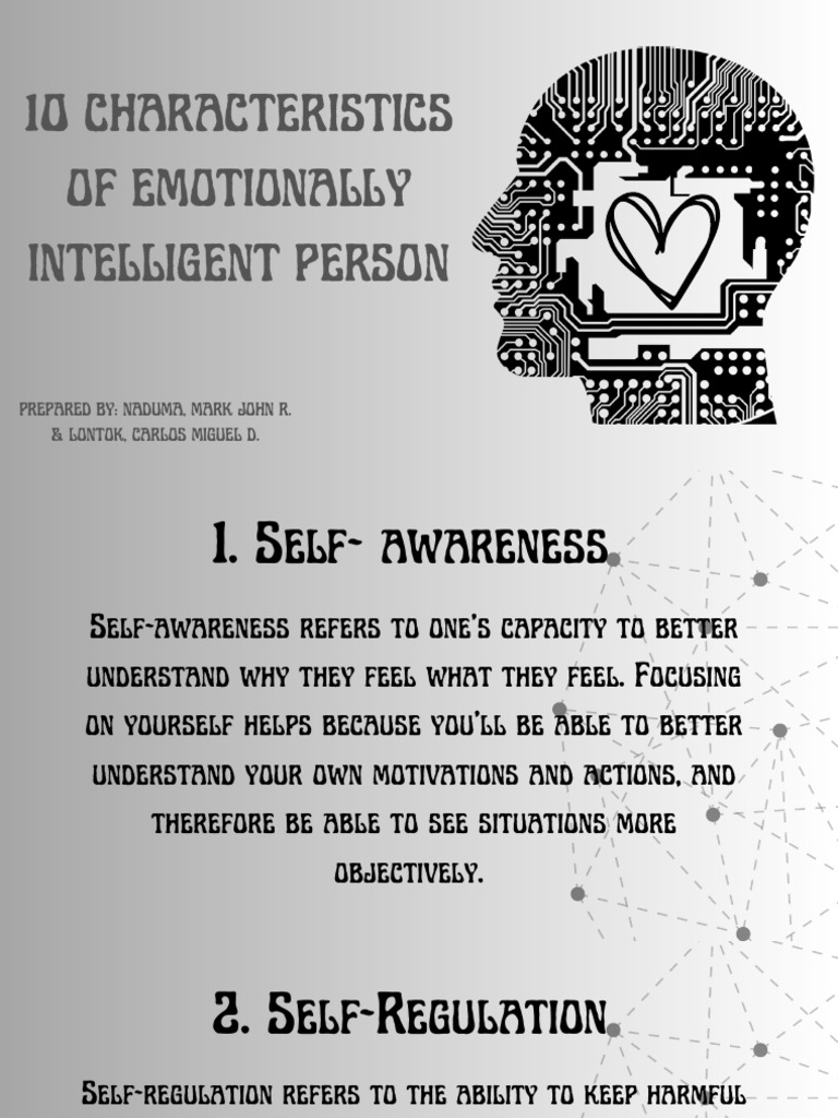 10 Characteristics of Emotionally Intelligent Person - 20231026 ...