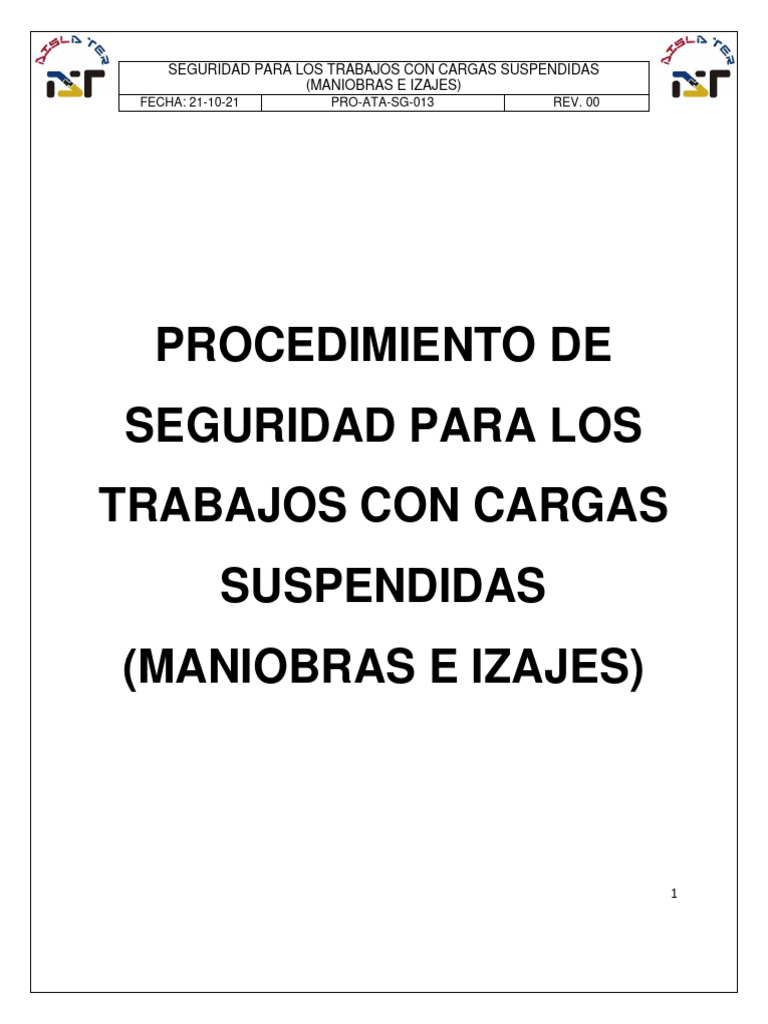 Pro-Ata-Sg-013 Cargas Suspendidas 2R | PDF | Tecnología
