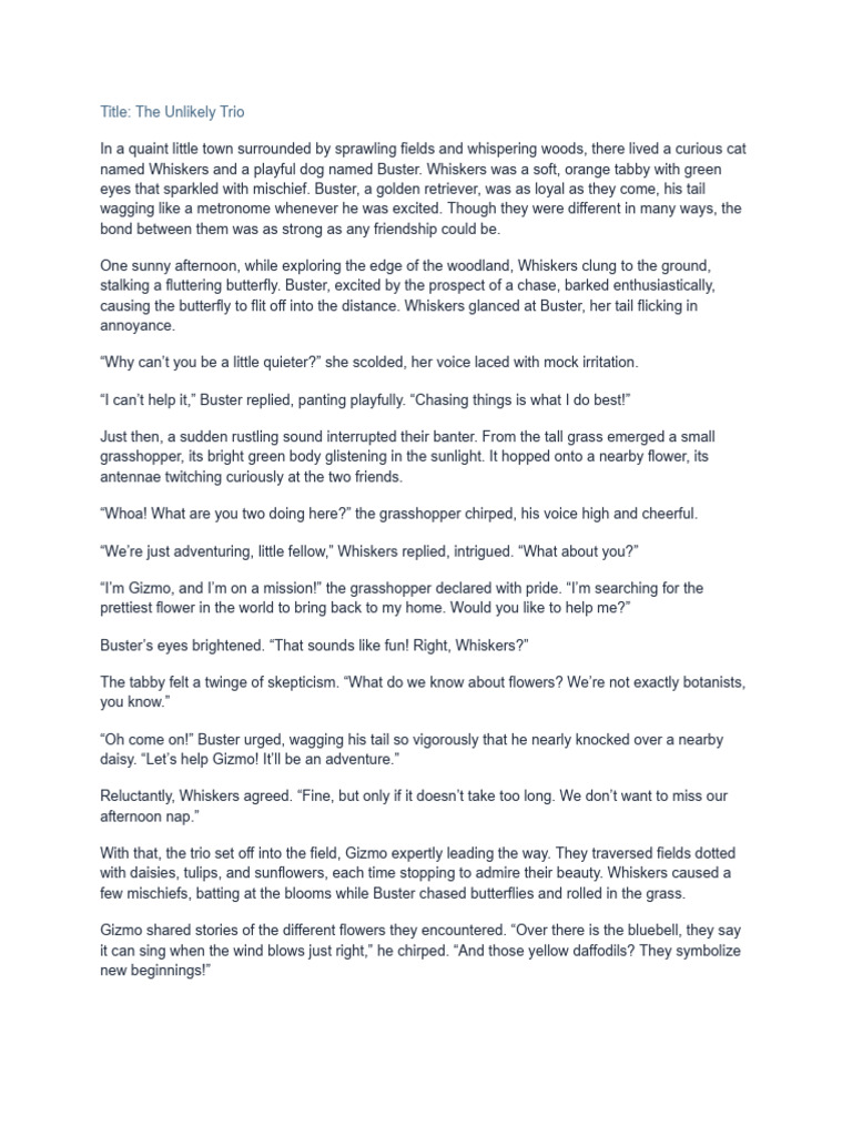 Title - The Unlikely Trio | PDF