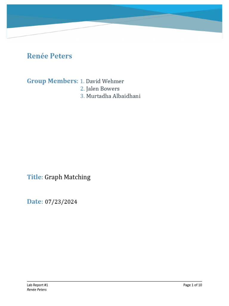 Physics Lab #1-Graph Matching | PDF | Acceleration | Velocity