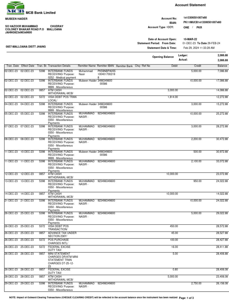 1709785770idcardbank Statement | PDF | Debit Card | Payments