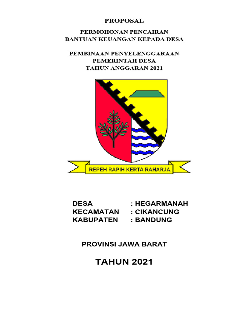 PROPOSAL Awal Banprov 2021 | PDF