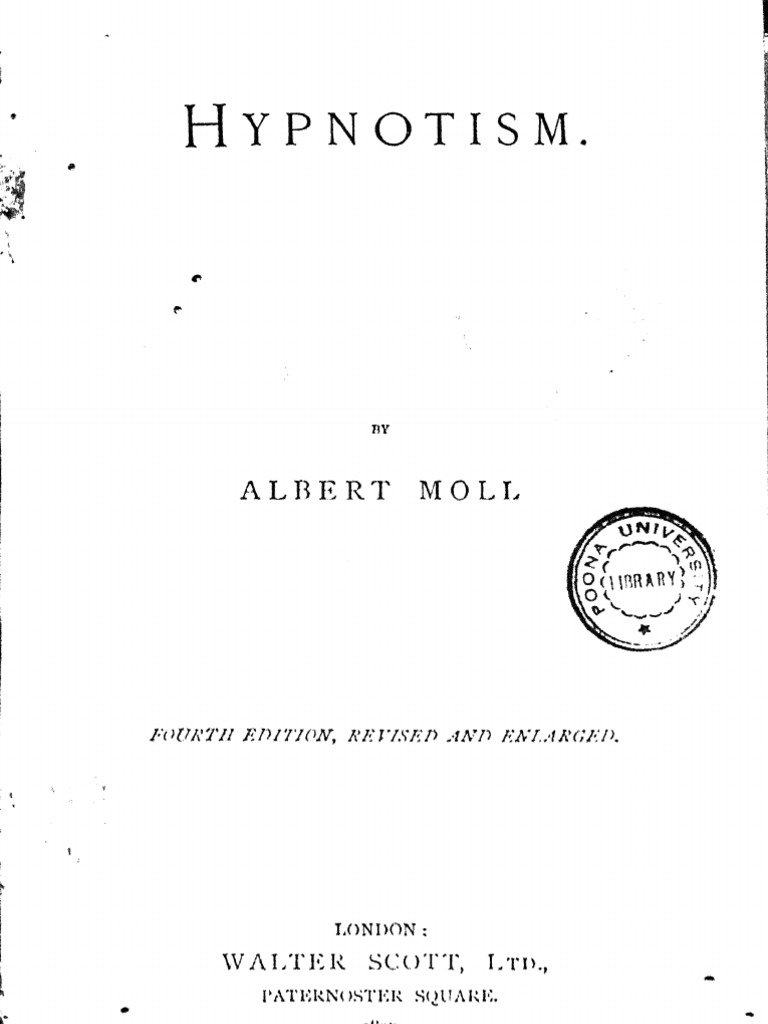 Albert Moll Hypnotism 1897 | PDF | Hypnosis | Behavioural Sciences
