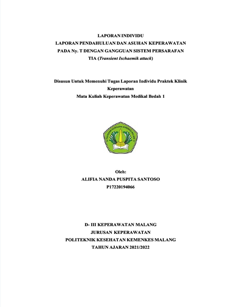 PDF Laporan Pendahuluan Tia PKL Bangil MG 2 - Compress | PDF