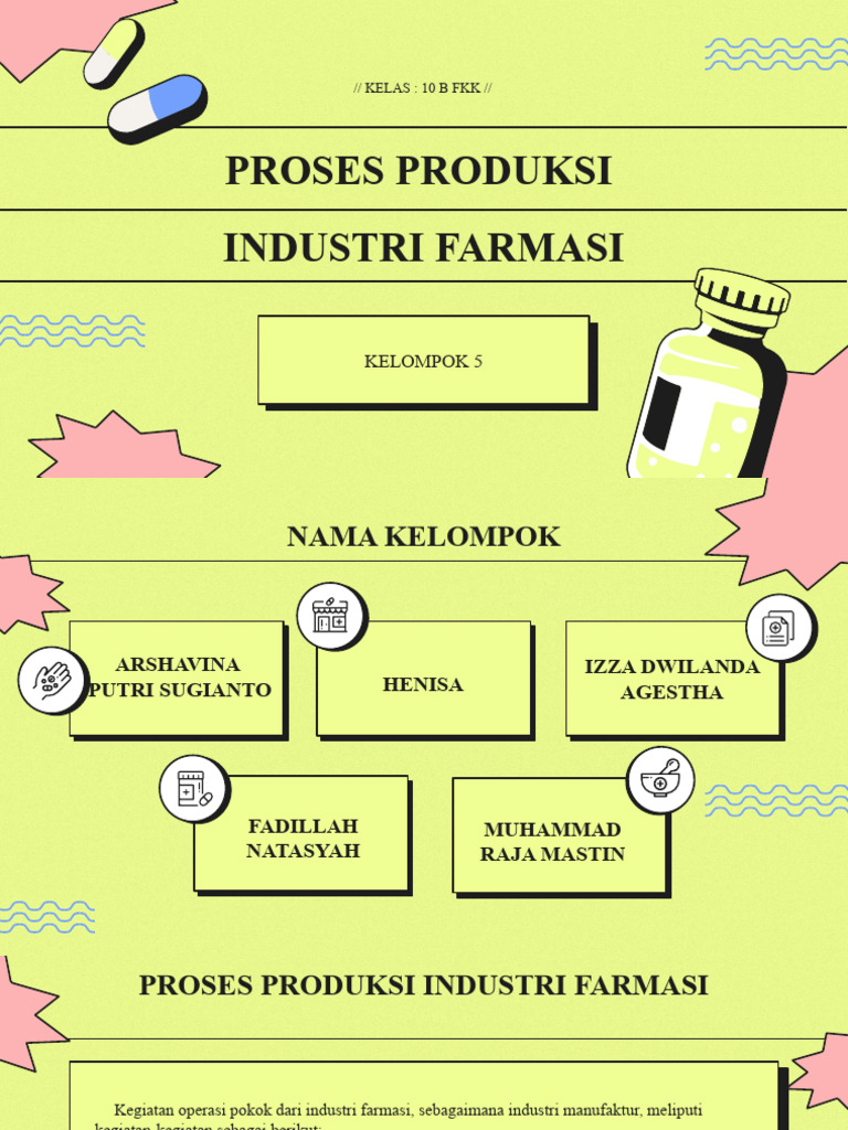 Proses Produksi Industri Farmasi (SMK 16 Farmasi) | PDF | Kesehatan Holistik