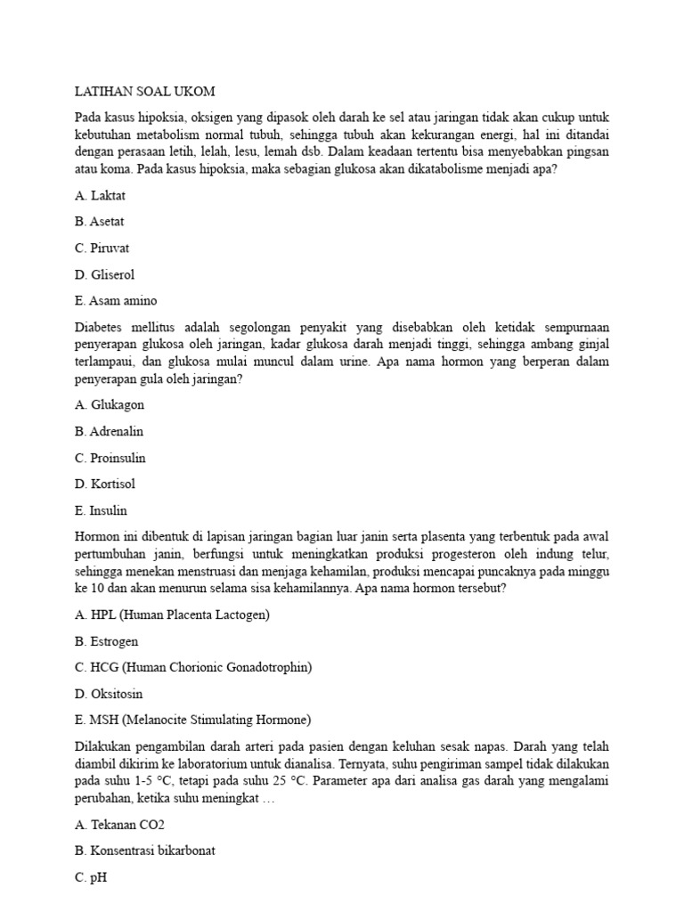 Latihan Soal Ukom | PDF