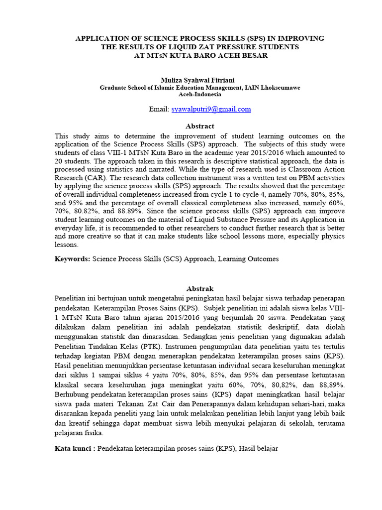 Jurnal bahasa inggris | PDF | Learning | Action Research