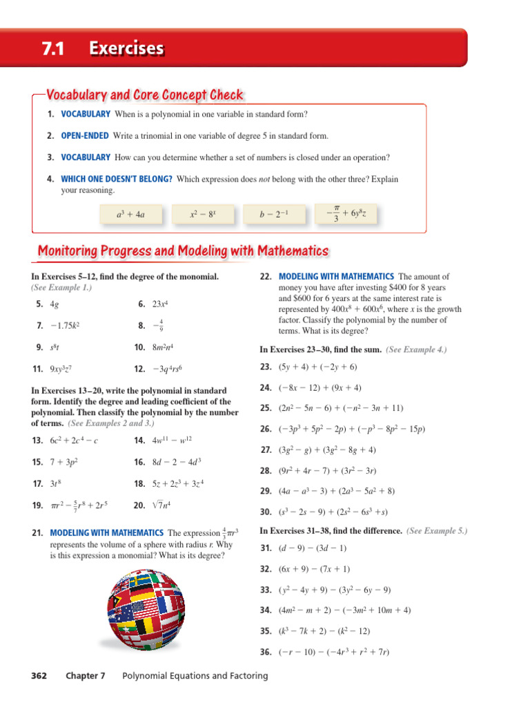 Handout 2 - Addition of Algebraic Expressions | PDF | Polynomial ...