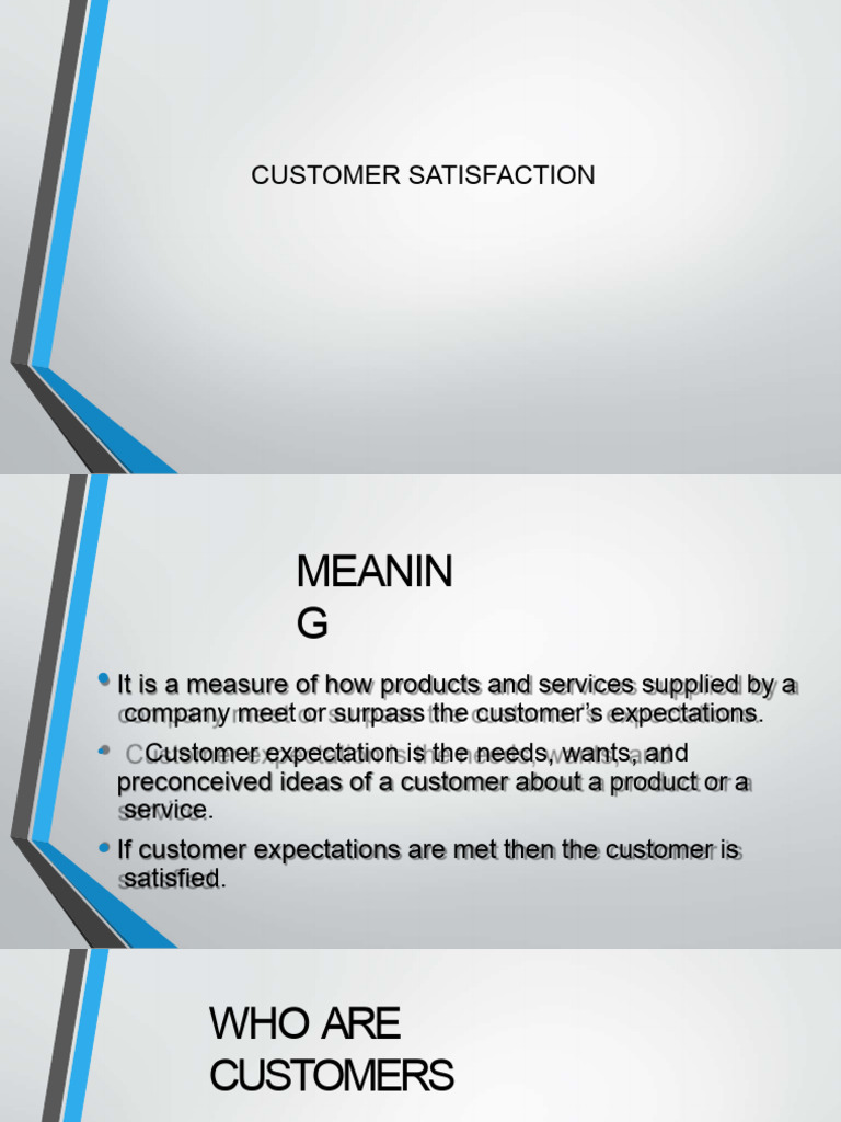 Customer Satisfaction | PDF | Customer | Customer Satisfaction