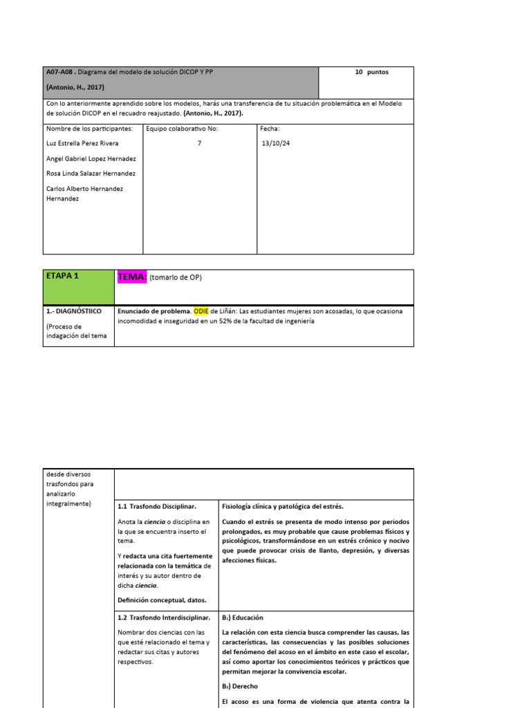A07-A08 DICOP Formato-1 | PDF | Acoso sexual | Acoso