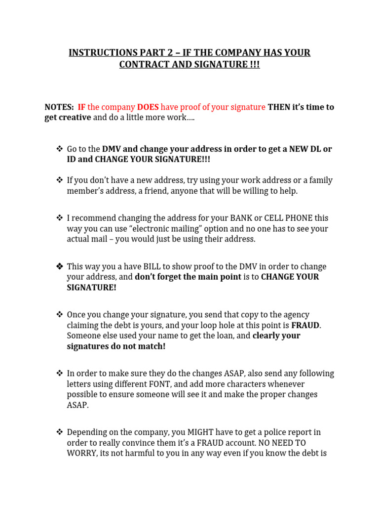 Instructions Part 2 - Just in Case! | PDF