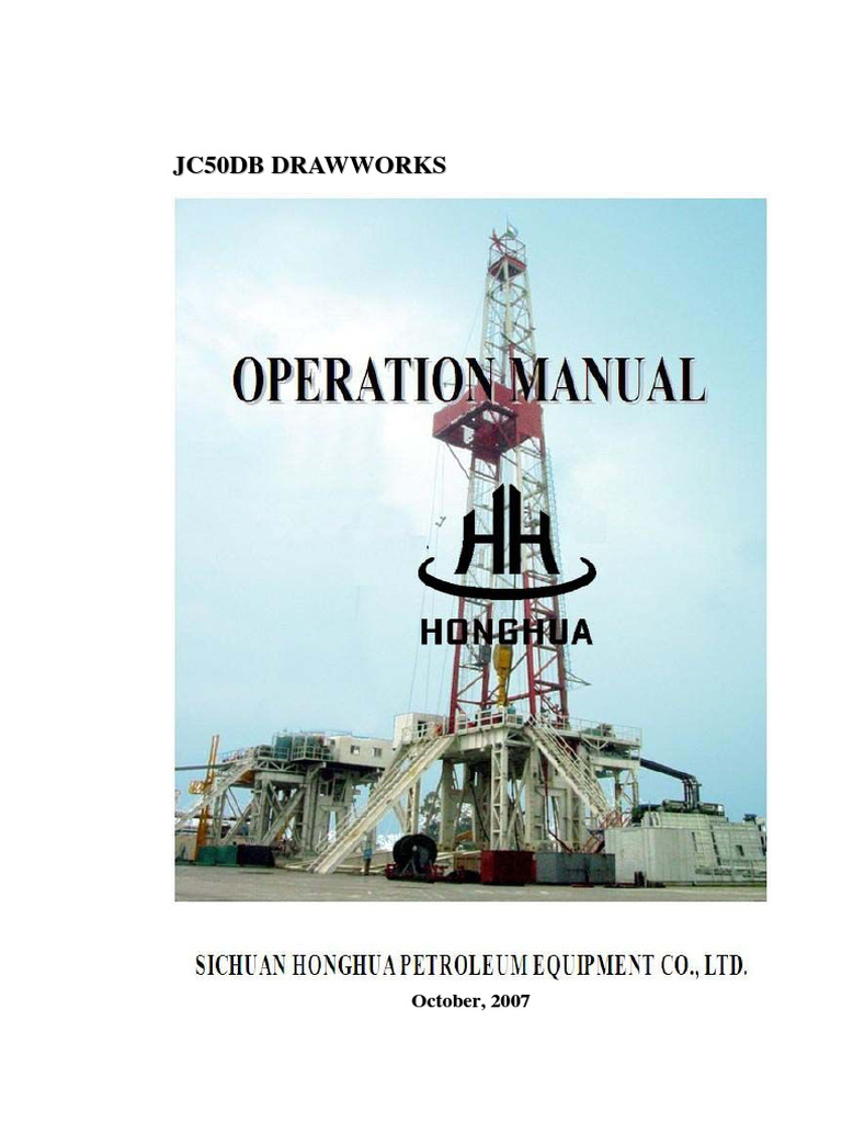 JC50DB Drawworks Operation Manual | PDF | Brake | Manual Transmission