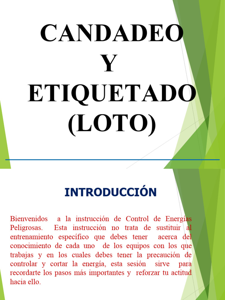 Bloqueo y Etiquetado de Energías Peligrosas | PDF | Ingenieria ...