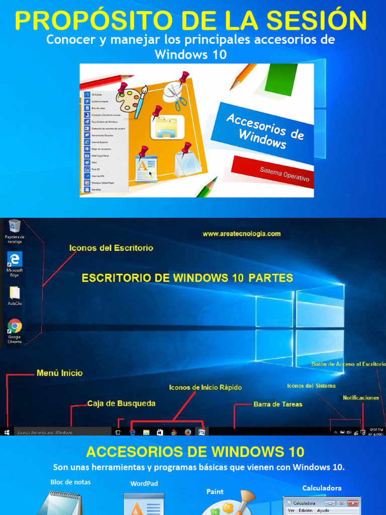 Principales Accesorios de Windows - 2 | PDF | Windows 10 | Microsoft ...