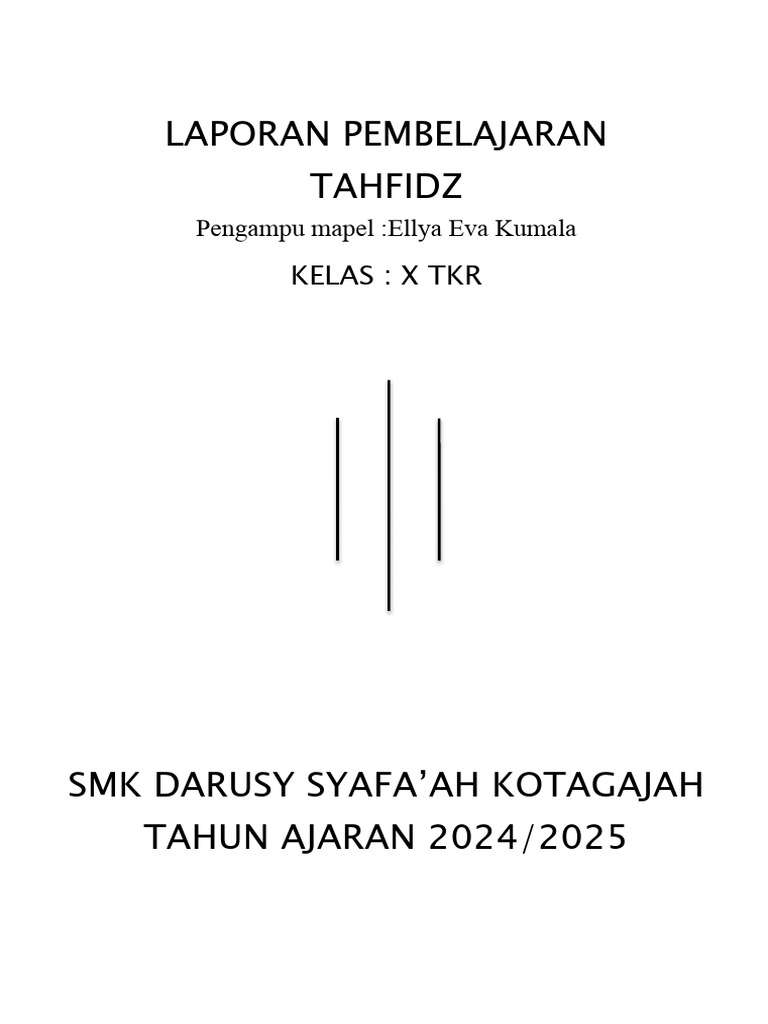 Laporan Tahfidz X TKR | PDF