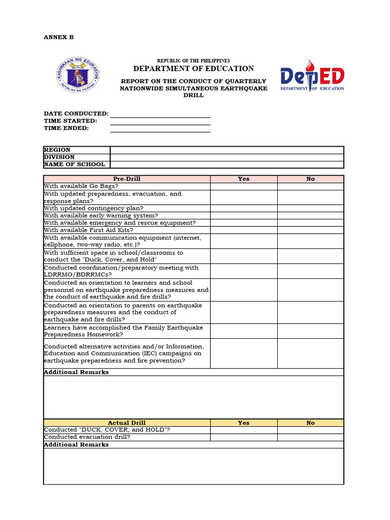 Annex B. NSED Monitoring Reporting Template 2 | PDF