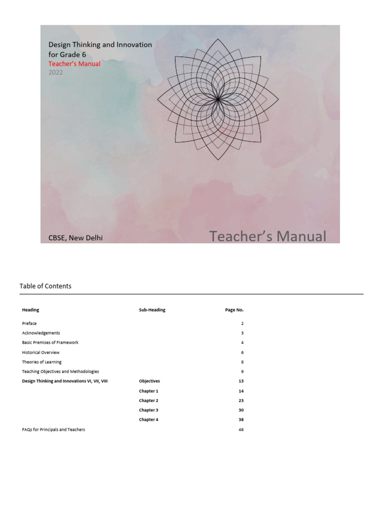 Teachers Manual DT | PDF | Learning Styles | Learning
