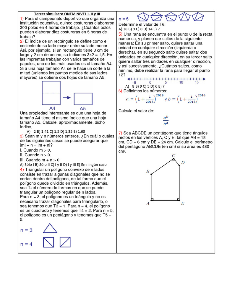 SIMULACRO (3) NIVEL-1,2 y 3 | PDF