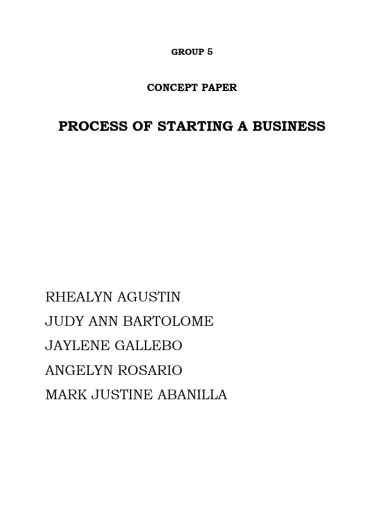 Concept Paper Front Page | PDF