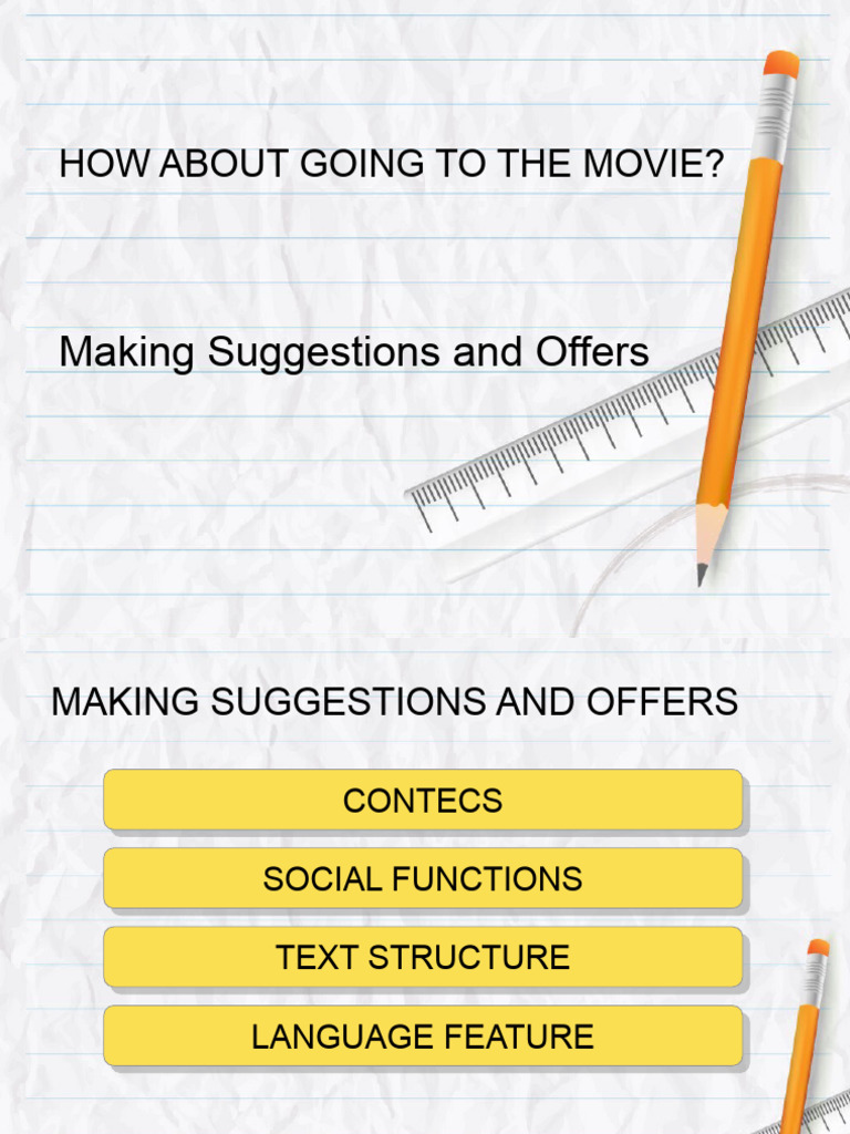 Making Suggestions and Offers | PDF | Linguistics | Human Communication