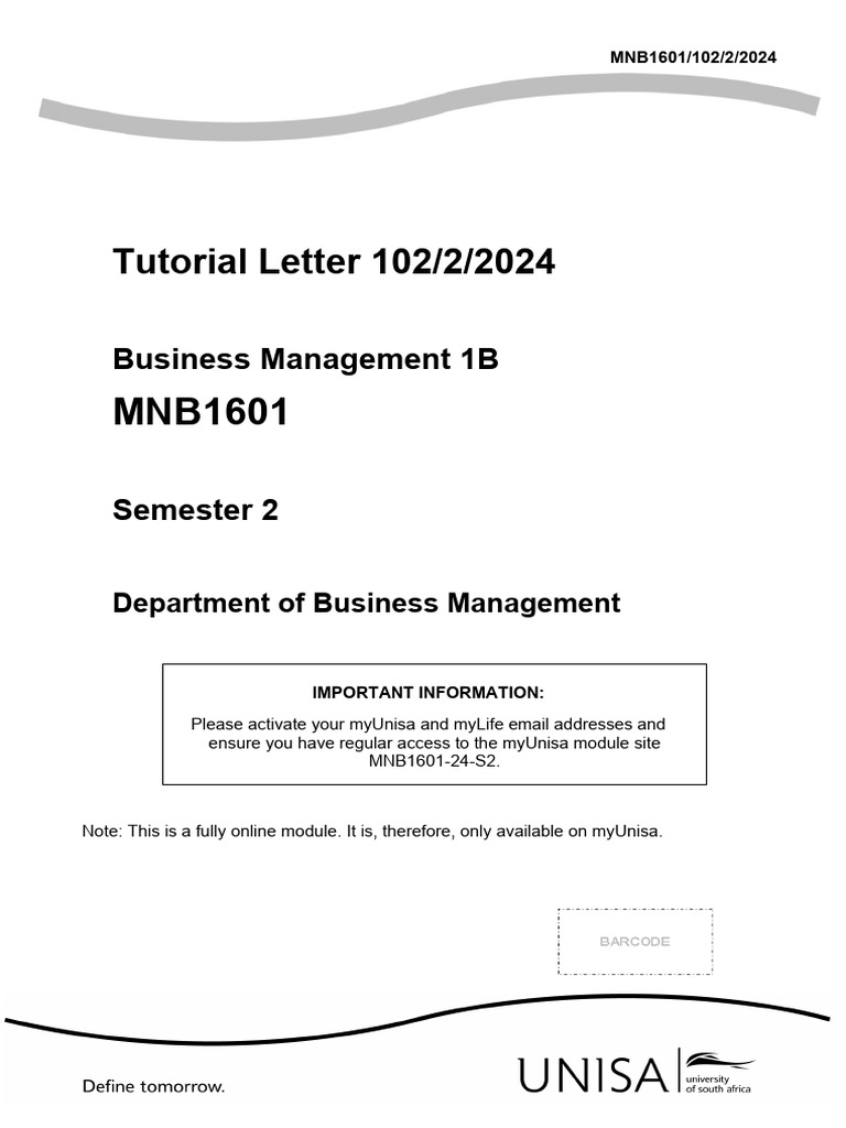 Tutorial Letter 102 | PDF | Educational Technology | Computing