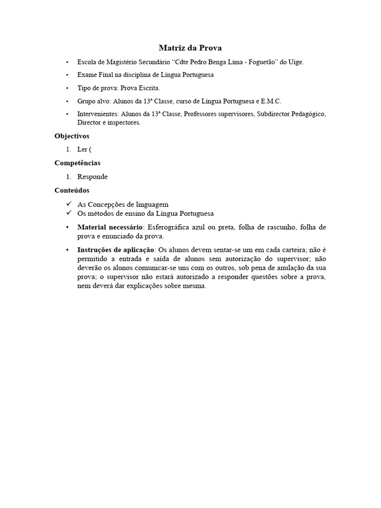 Matriz. MELP 13 - 2023 | PDF | Aprendizado | Comunicação humana