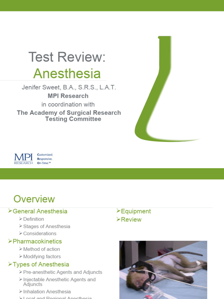 Anesthesia Test Review-Jenifer Sweet | PDF | Anesthesia | Fentanyl