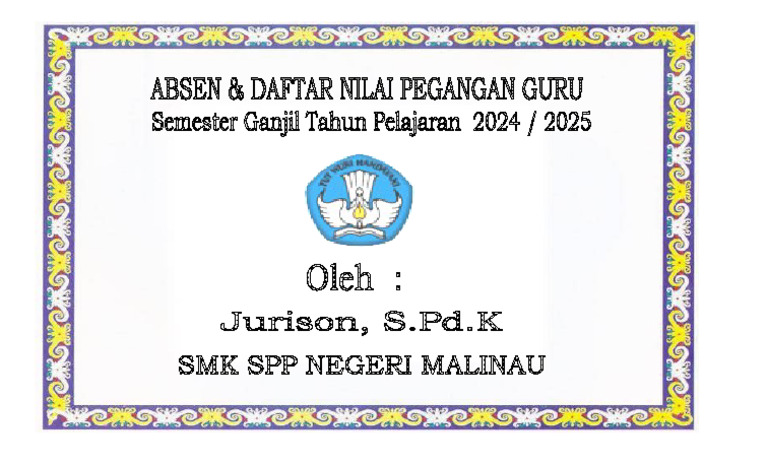 Cover Absen Pegangan Guru 2024 | PDF