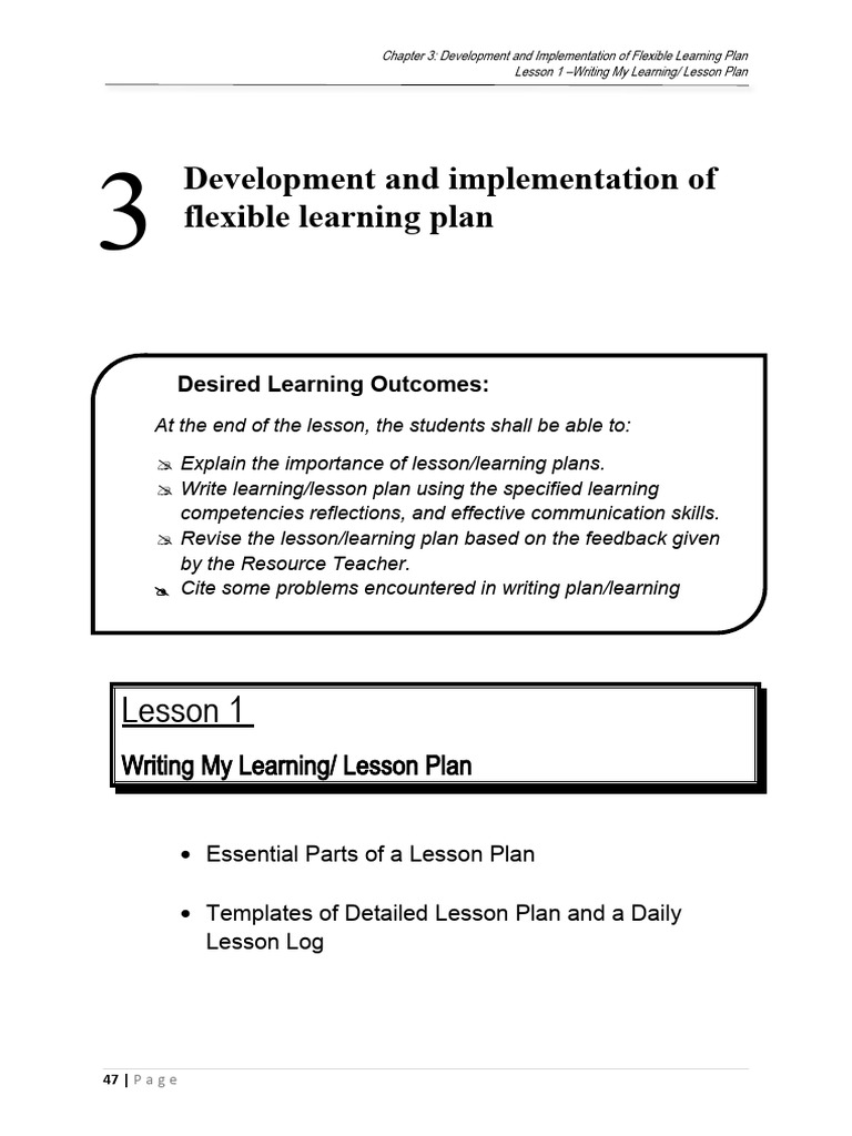Ch03_L1_DLP | PDF | Lesson Plan | Learning
