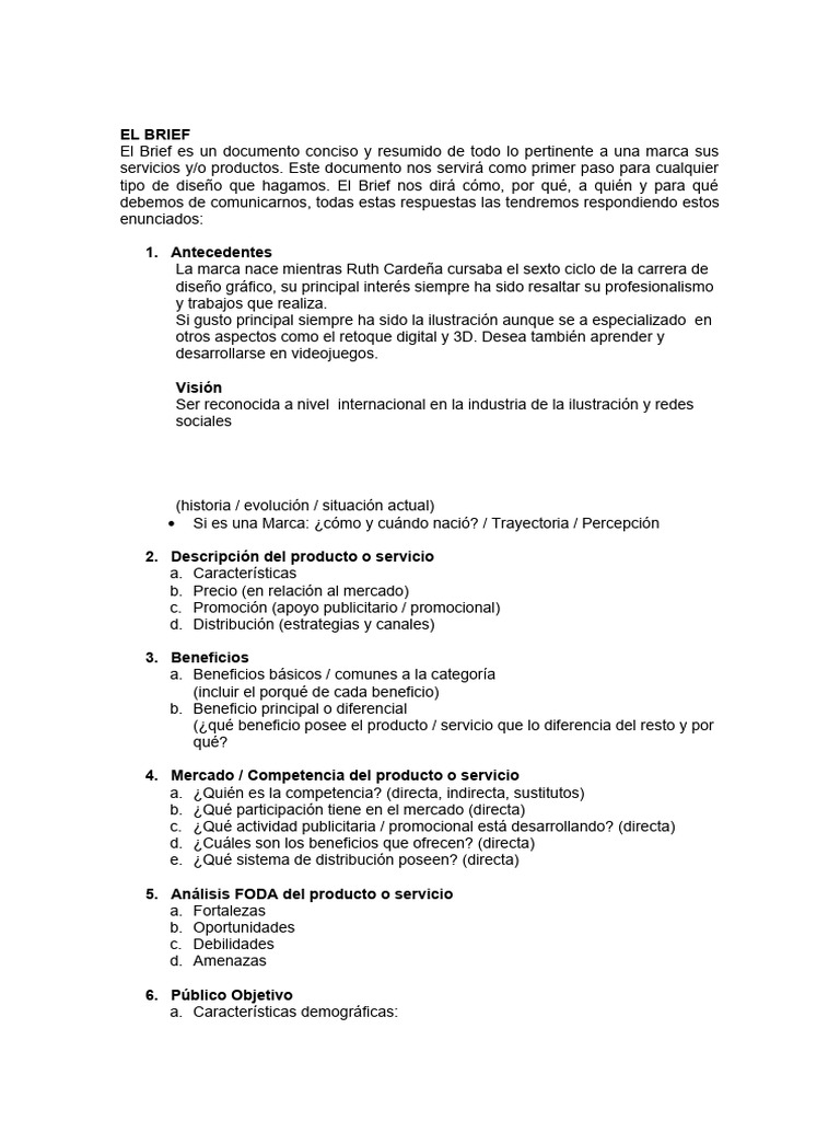Brief Personal | PDF | Publicidad | Marca
