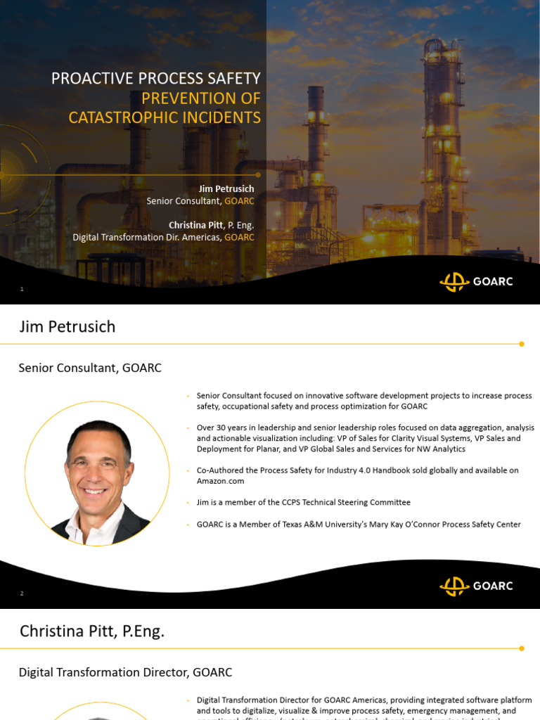 Proactive Process Safety and Prevention of Catastrophic Incidents | PDF ...