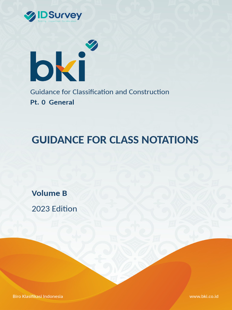 Pt.0, Vol.B. Guidance For Class Notation | PDF | Ships | Ship Types