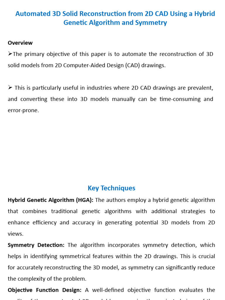 PPT on conversion of 2D images to 3D objects | PDF | 3 D Computer Graphics | Computer Vision