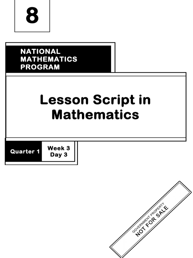 National Math Program Grade 8 2024-LS-G8-NMP - Mathematics - Q1 - W3 ...