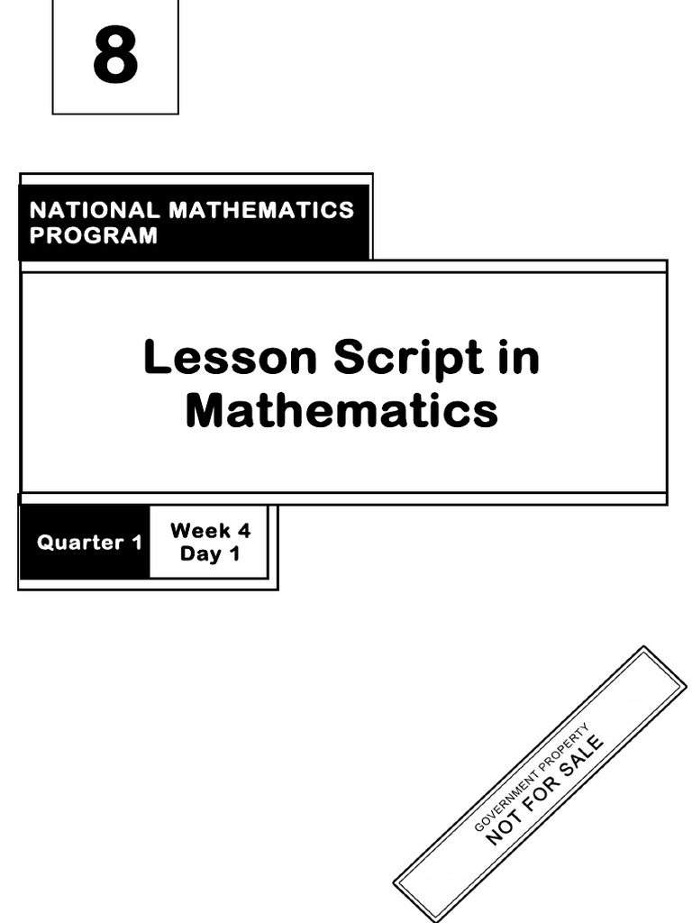 National Math Program Grade 8 2024-LS-G8-NMP - Mathematics - Q1 - W4 ...