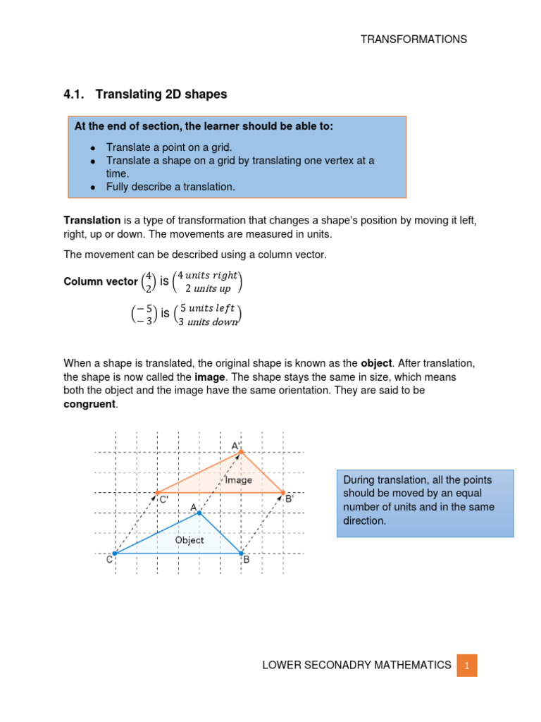 Transformations | PDF | Shape | Rotation