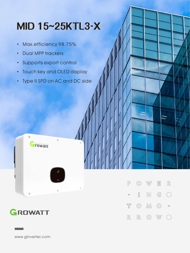Growatt - 15KTL3 X 25KTL3 X | PDF | Computer Engineering | Electrical ...