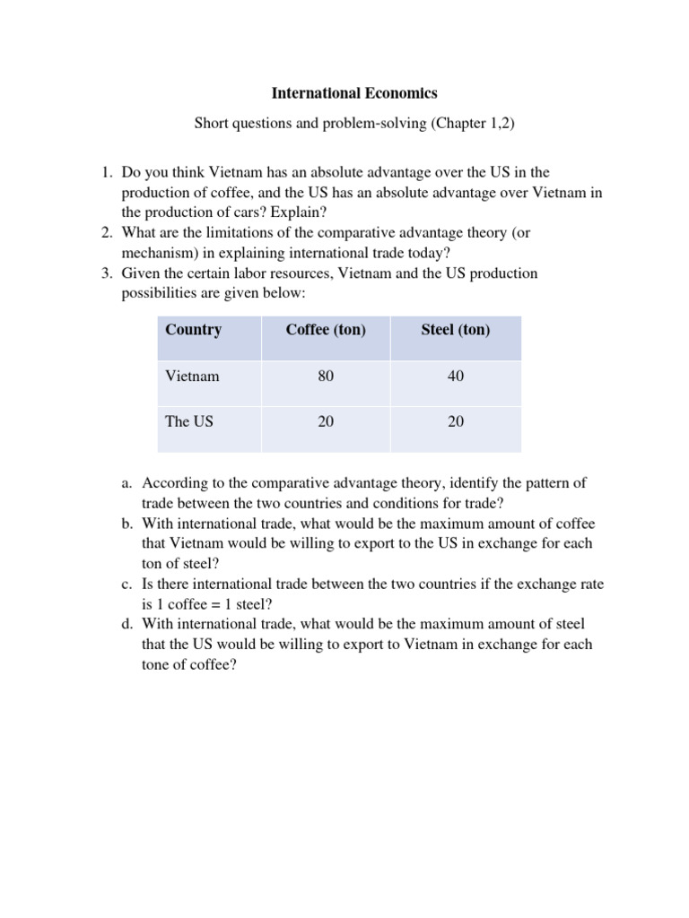 Short Questions&problem-Solving (Ch.1&2) | PDF