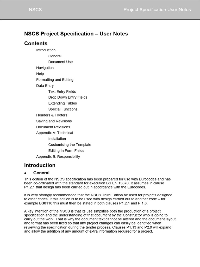 NSCS Project Specification User Guide | PDF | Microsoft Word | Menu ...