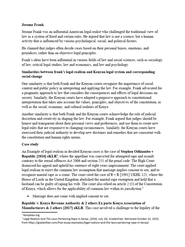 Joseph Realism Jerome Frank | PDF | Justice | Crime & Violence