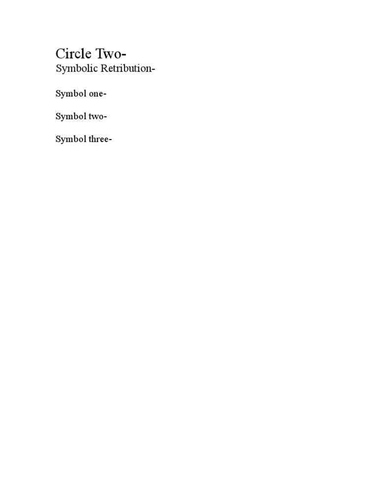 Circle Two: Exploring Symbolic Retribution | PDF
