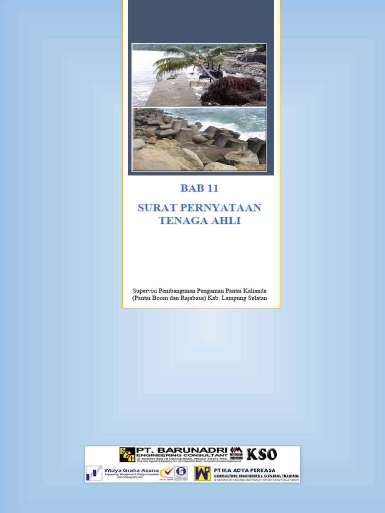 Bab 11 - Surat Pernyataan Tenaga Ahli - Boom & RJB | PDF