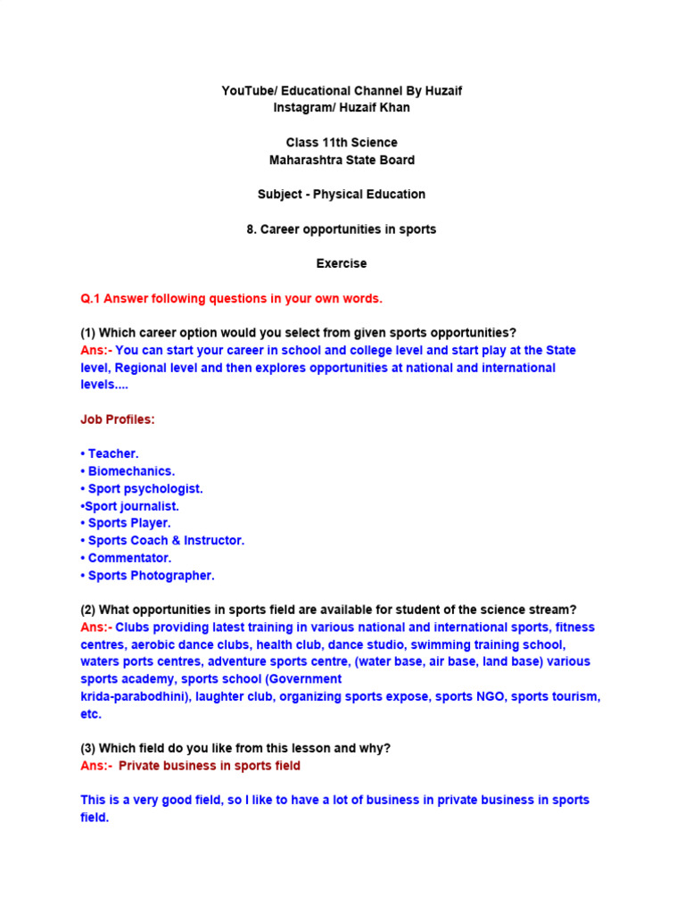 Chapter-8 Physical Education | PDF | Sports | Physical Fitness