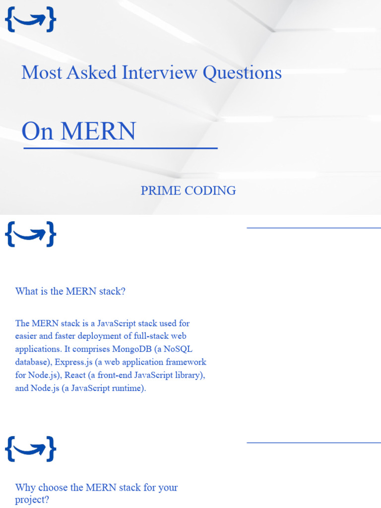Mern Most Asked | PDF | Java Script | No Sql