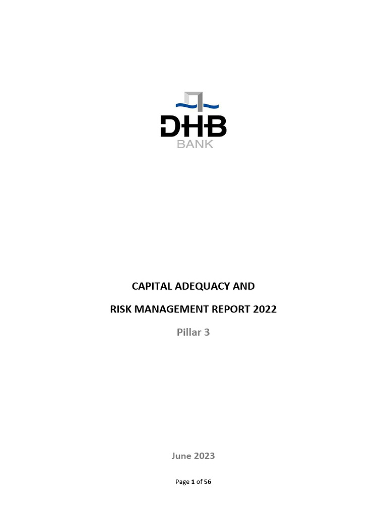 Capital Adequacy and Risk Management Report 2023 1 | PDF | Basel Iii | Risk