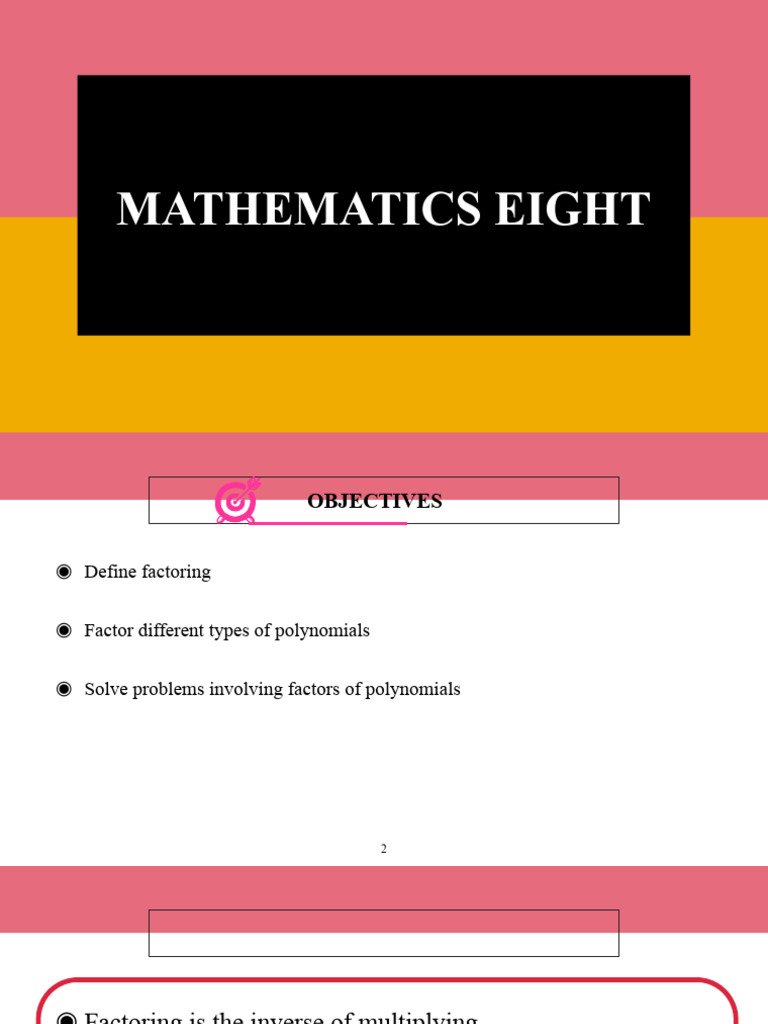 MATH 8 Q1W1 PPT | PDF | Factorization | Numerical Analysis