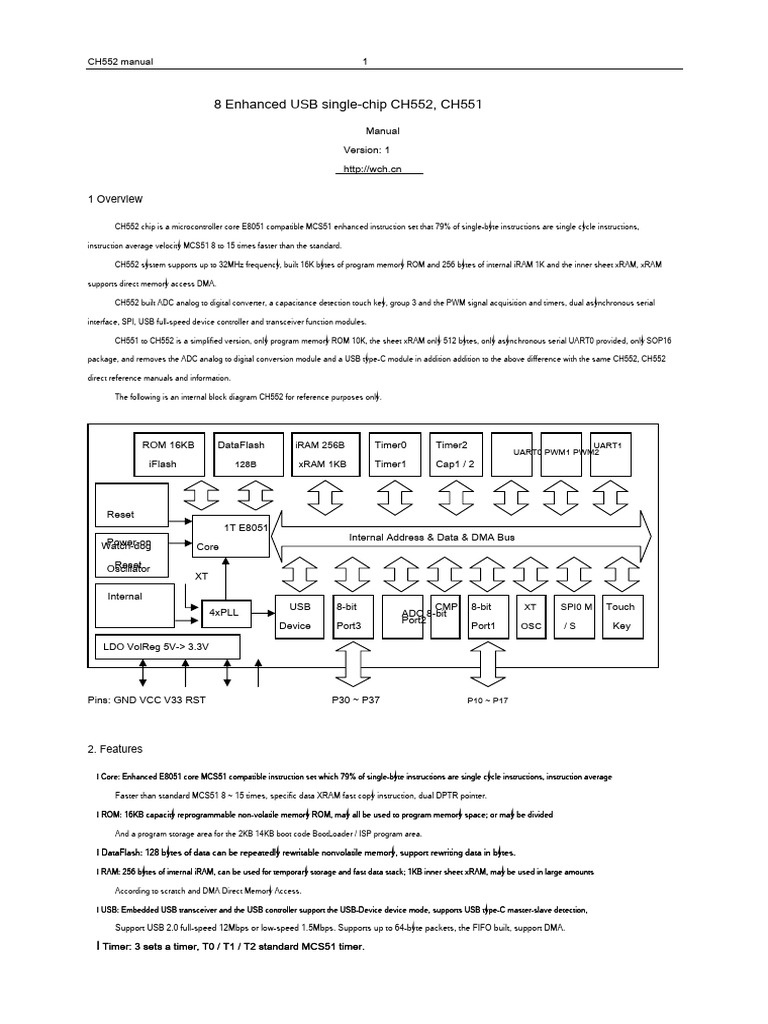 CH552 Datasheet - C111367.zh-CN - en | PDF | Booting | Pointer (Computer Programming)